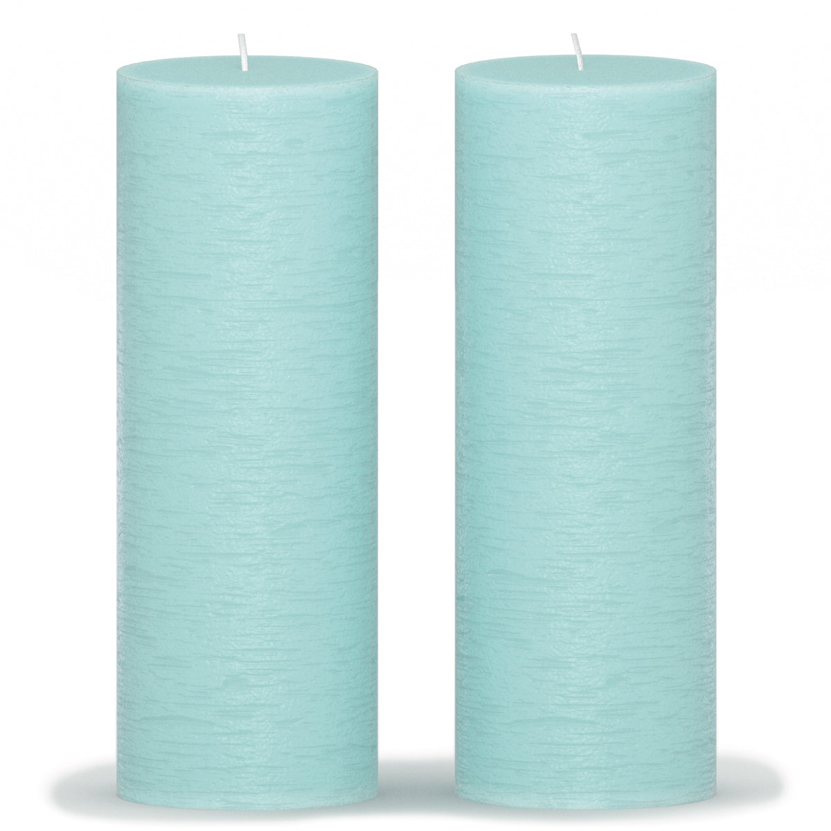 CANDWAX Light Turquoise Pillar Candles 8" - Set of 2pcs – candwax.com